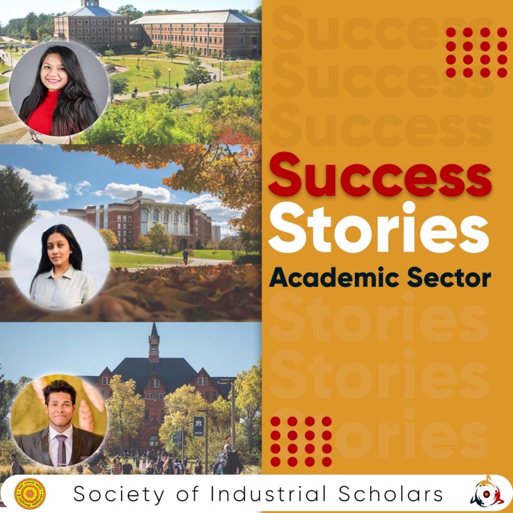 SUCCESS STORIES- ACADEMIC SECTOR – Society of Industrial Scholars