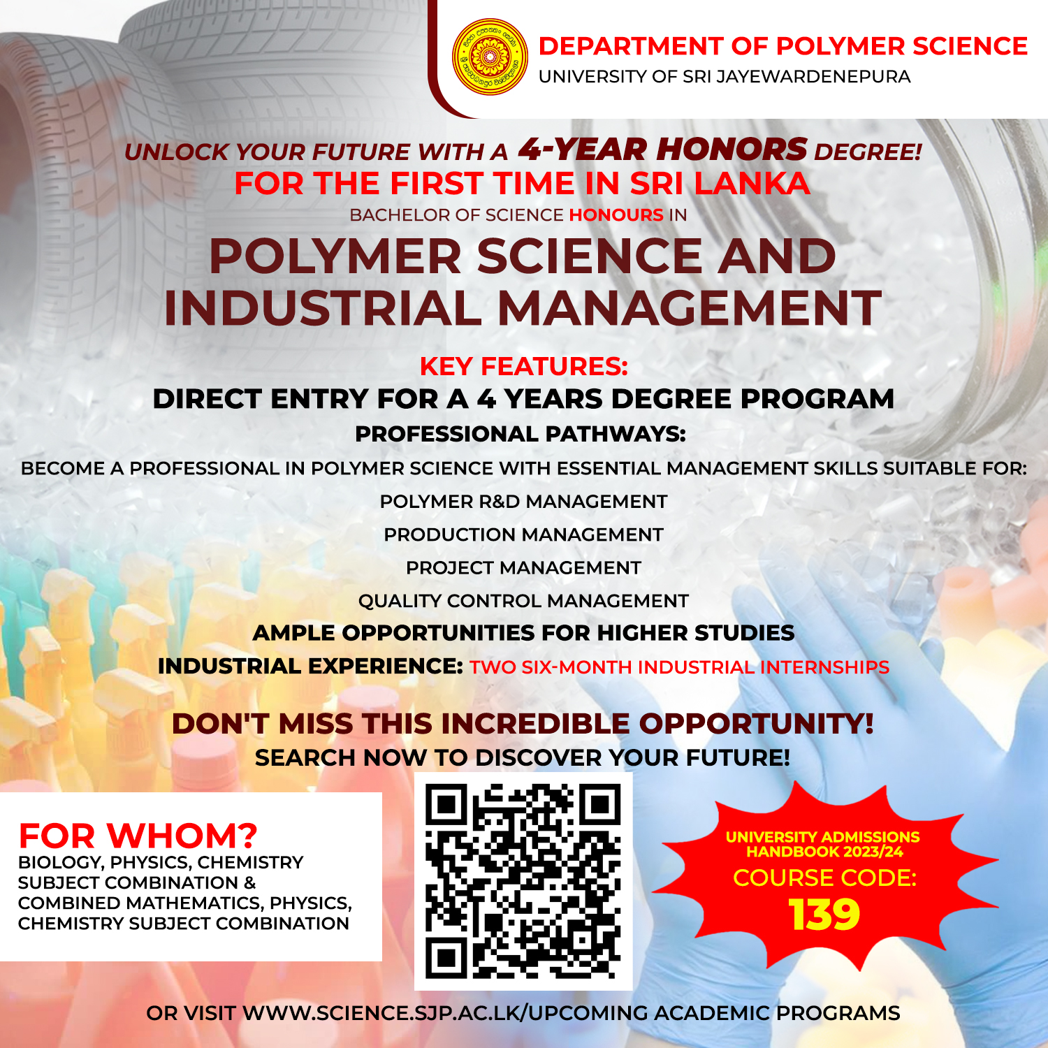 Department of Polymer Science – University of Sri Jayewardenepura