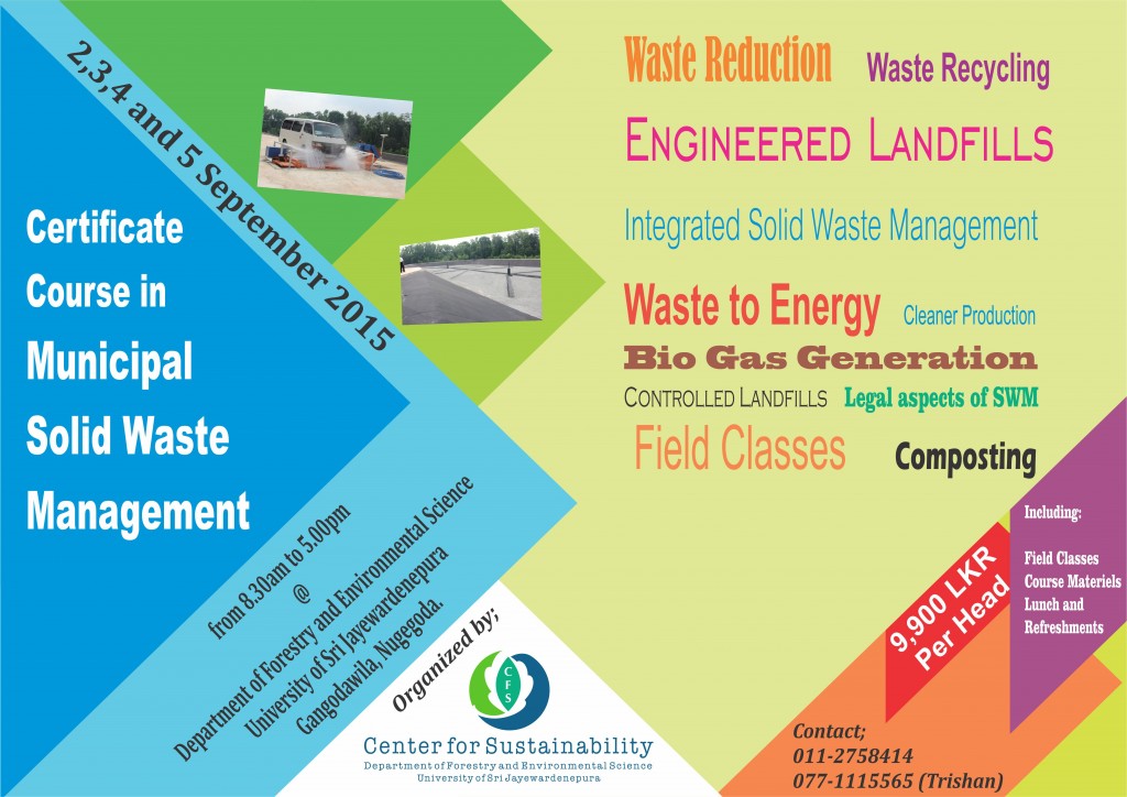 CERTIFICATE WORKSHOP ON MUNICIPAL SOLID WASTE MANAGEMENT – Center for ...