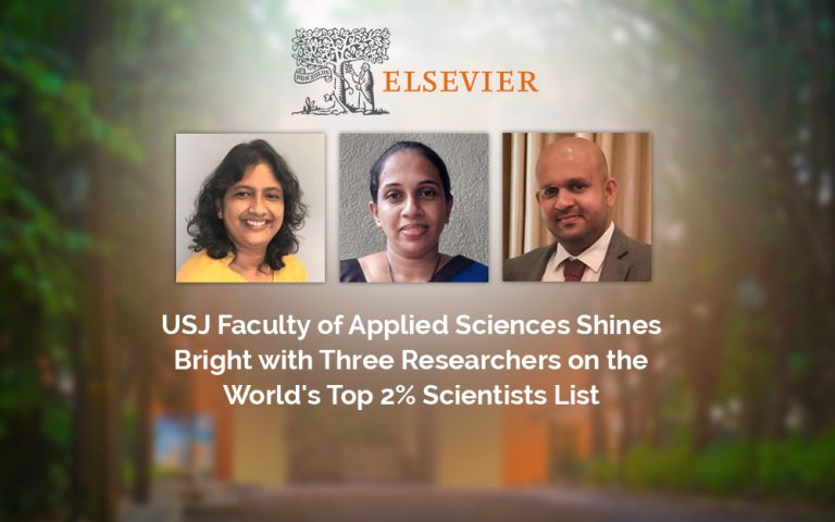 USJ Faculty of Applied Sciences Shines Bright with Three Researchers on ...