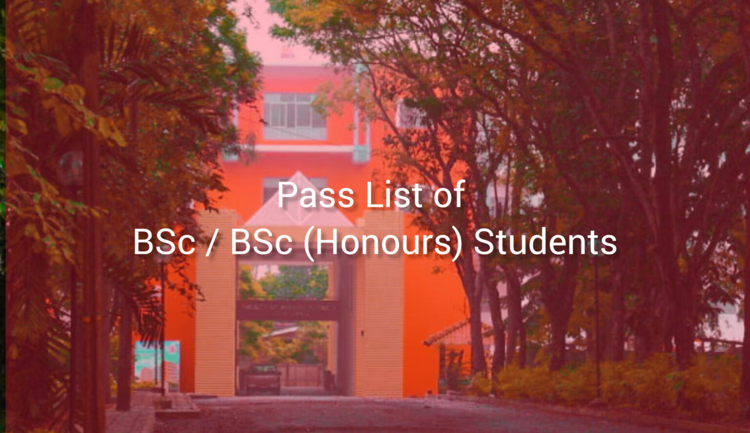 Pass List of BSc / BSc (Honours) Students – Faculty of Applied Sciences ...
